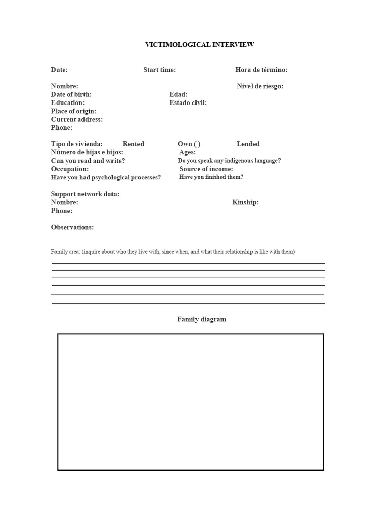 Victimological Interview Outline | PDF | Violence | Depression (Mood)