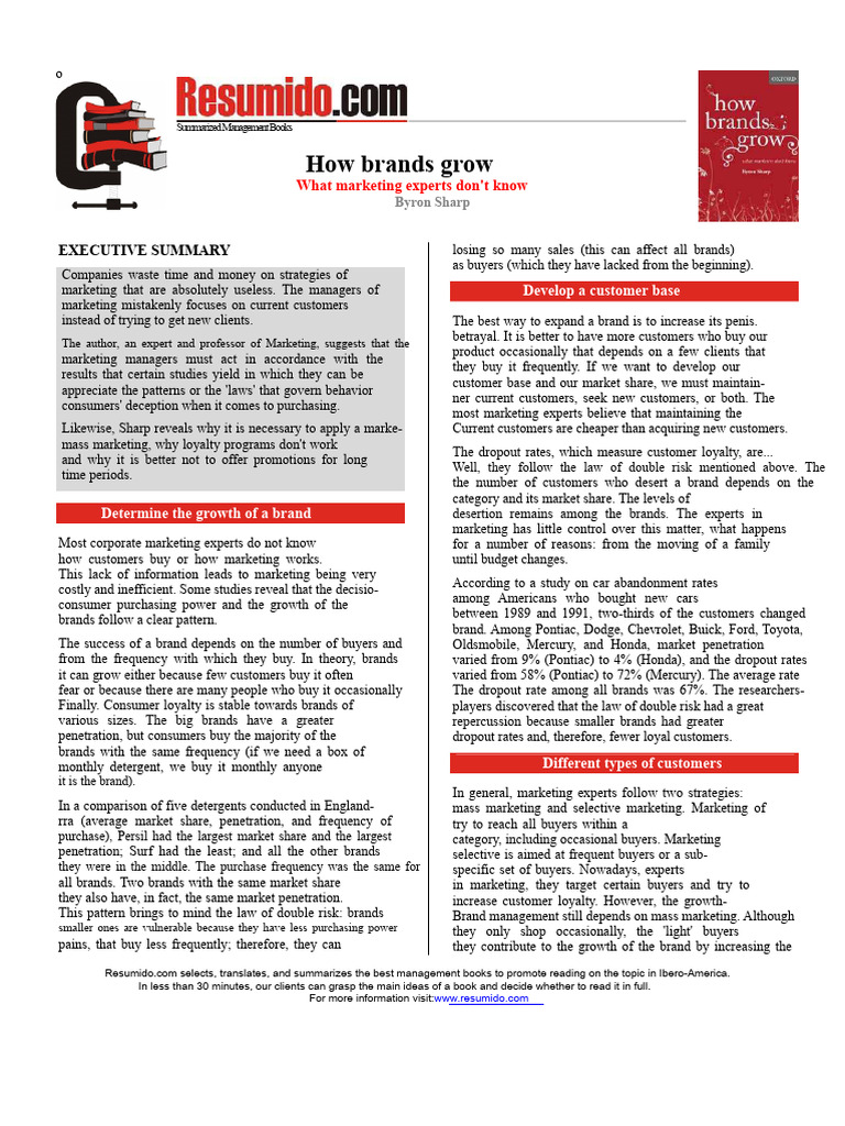 Insights from "How Brands Grow" | PDF | Brand | Marketing