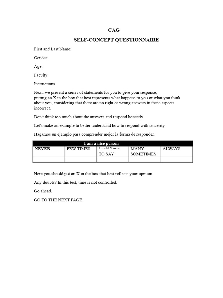 329463785-CAG-Garley's Self-Concept Questionnaire | PDF | Self Concept ...