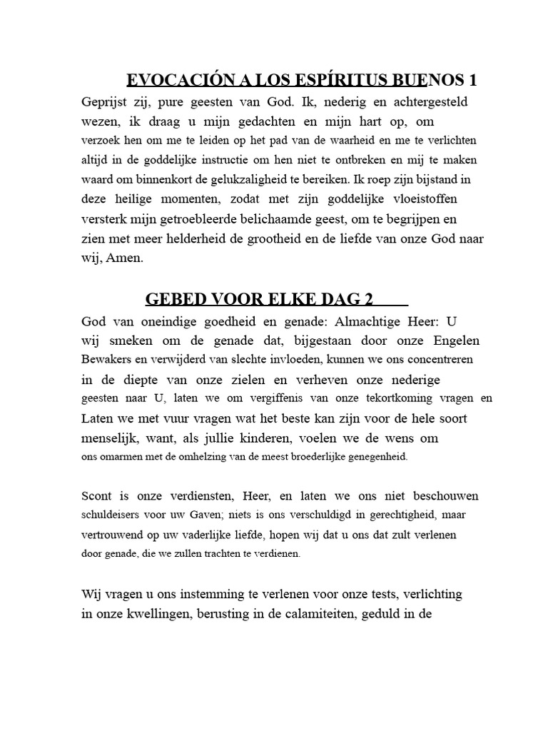 OPROEP VAN DE GOEDE GEESTEN | PDF