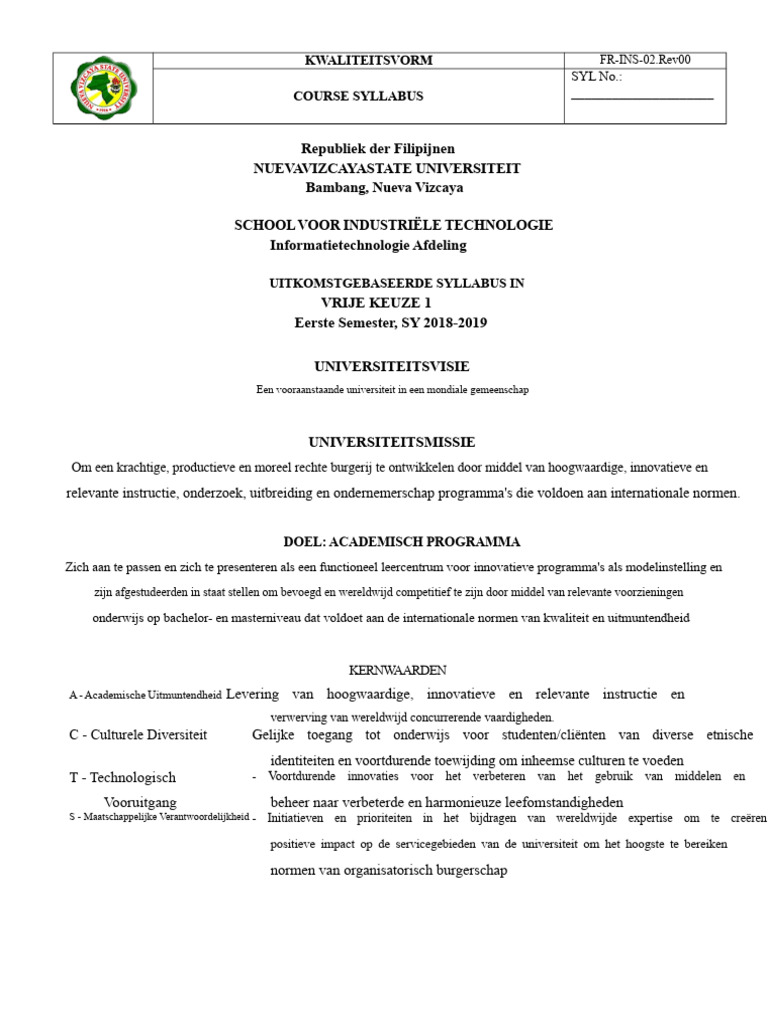 OBE Syllabus in Computer Systems Servicing NC II | PDF