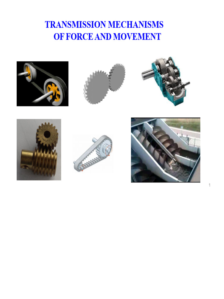 Force and Movement Transmission Mechanisms | PDF | Belt (Mechanical ...