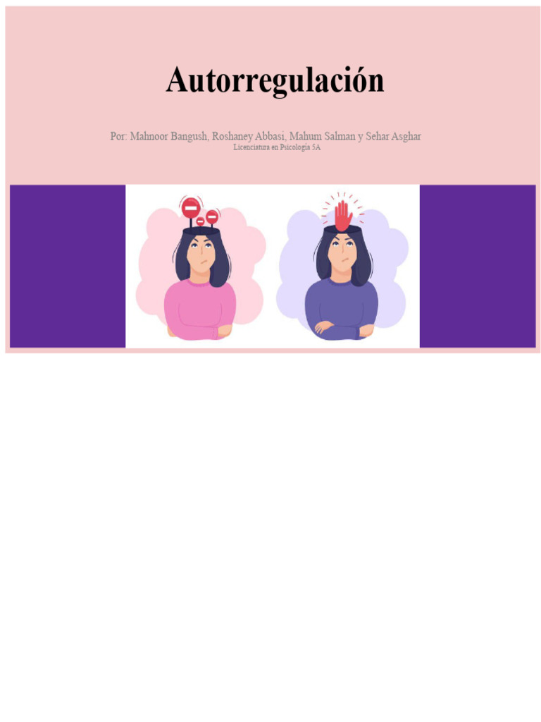 Importancia de la Autorregulación Emocional | PDF | Autorregulación ...