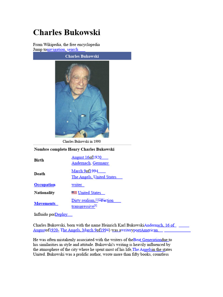 Charles Bukowski | PDF