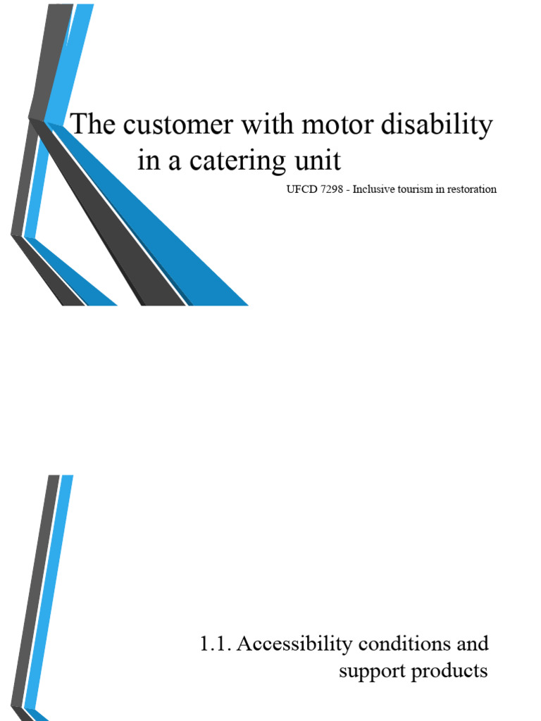 The Client With Motor Disabilities in A Catering Unit - PDF | PDF ...