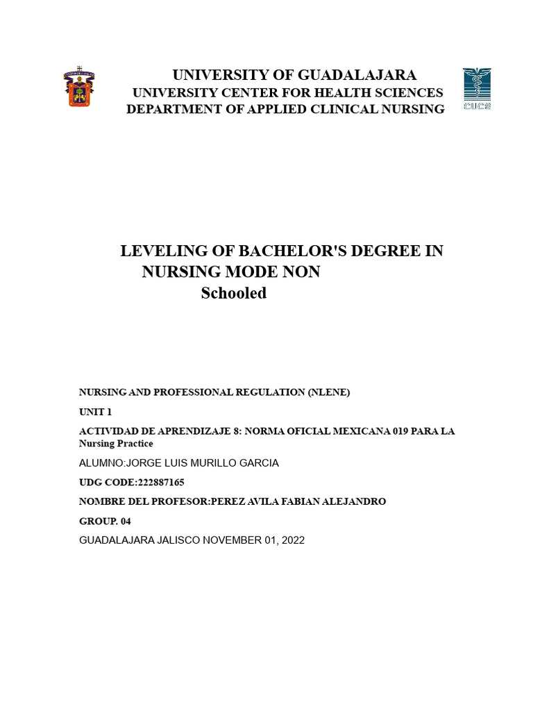 NOM-019-SSA3-2013 Nursing Standards | PDF | Nursing | Health Professional