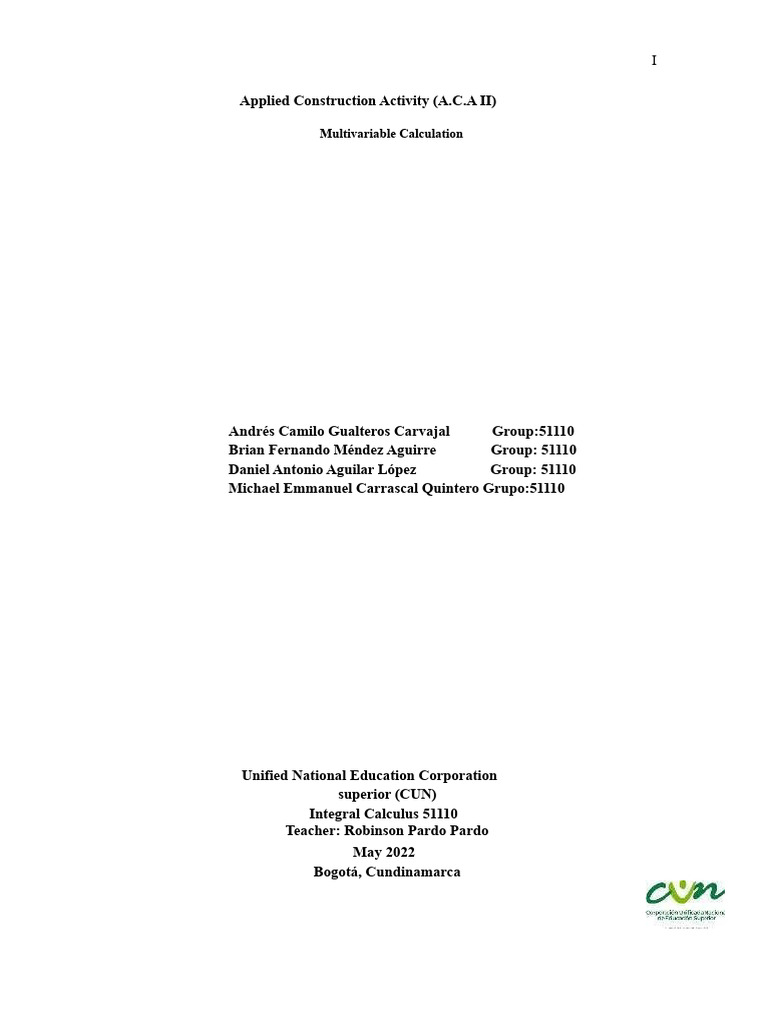 Here 2 Multivariable Calculus Group 5 | PDF | Derivative | Mathematical ...