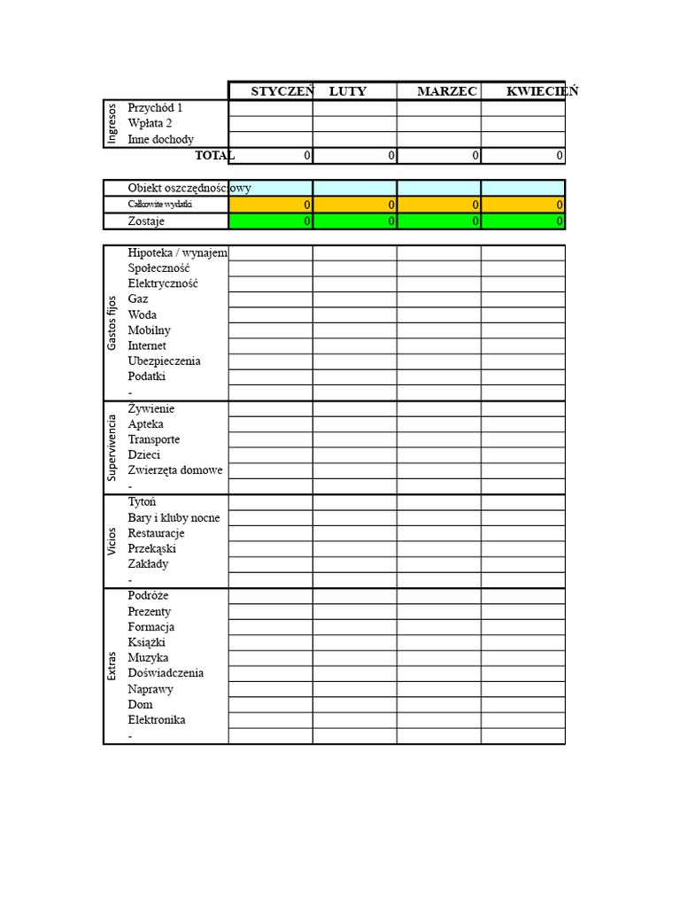 Kakebo Excel | PDF