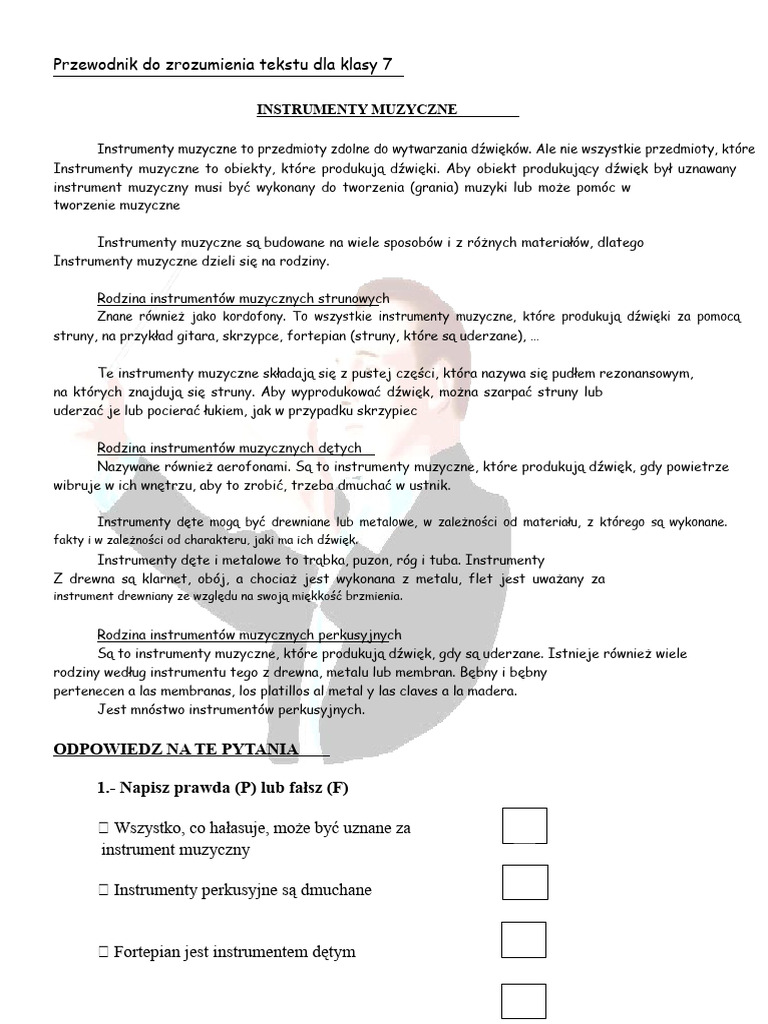 Przewodnik Do Zrozumienia Tekstu 7 | PDF