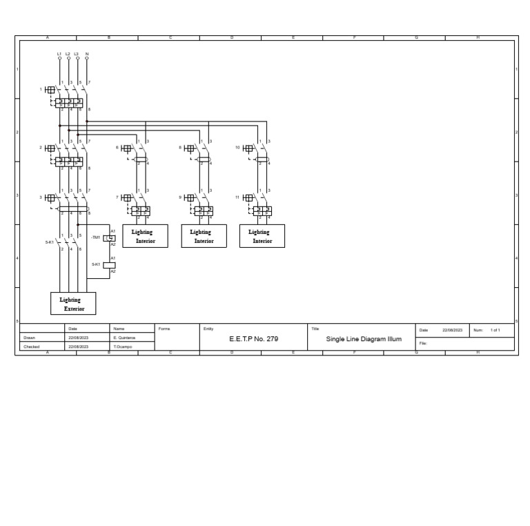 Single Line Diagram for Lighting | PDF | Electrical Engineering ...
