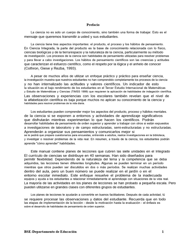 Plan de Lección en La Unidad de Ciencia Integrada I | PDF | Albert Einstein | Pensamiento