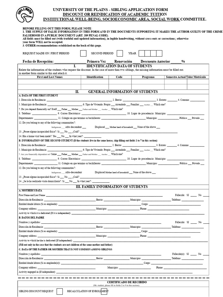 Sibling Discount Request | PDF | Renting | Landlord