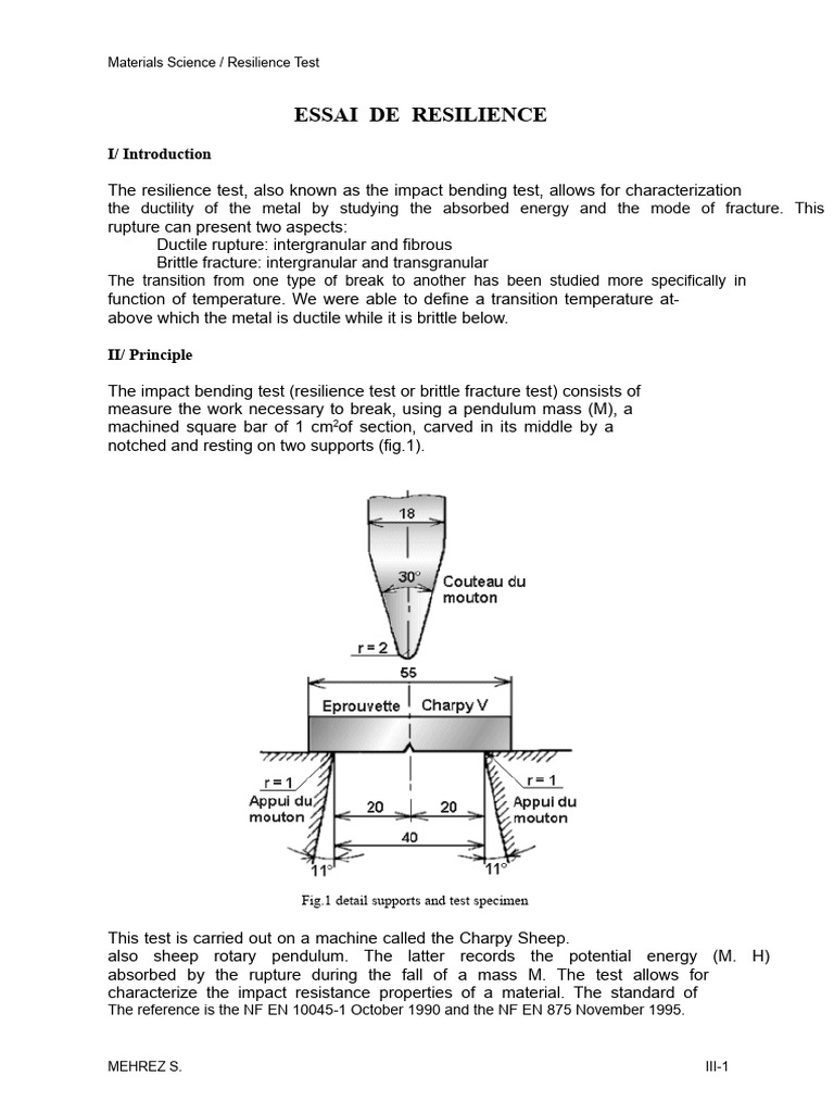 Resilience Test - OK | PDF | Ductility | Fracture