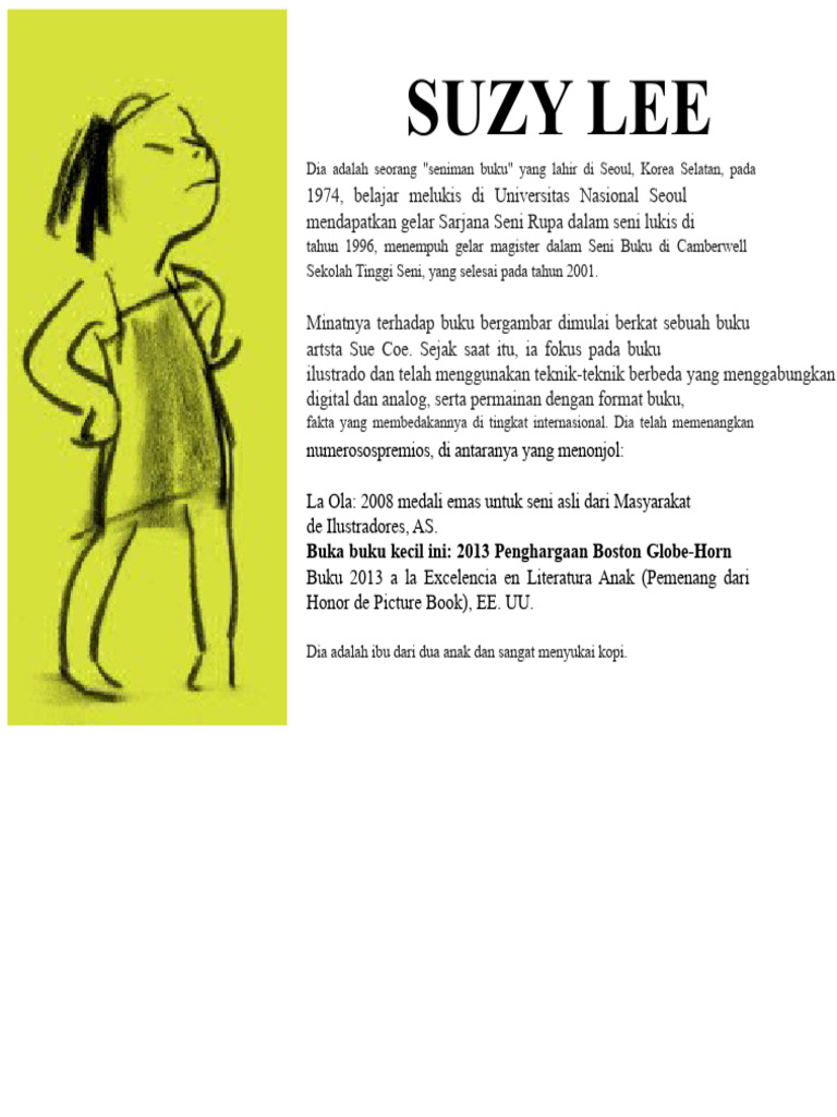 Suzy Lee: Seniman Buku Ilustrasi Terkenal | PDF