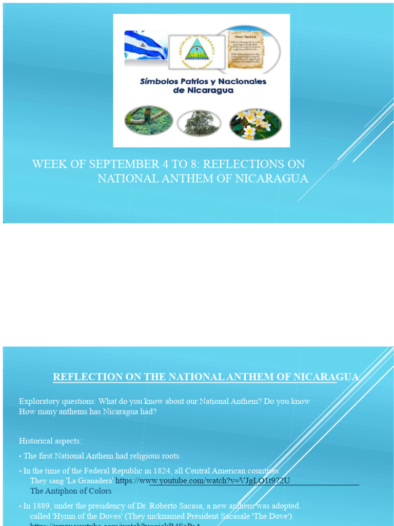 Reflection on the National Anthem of Nicaragua | PDF | Patriotic Songs ...