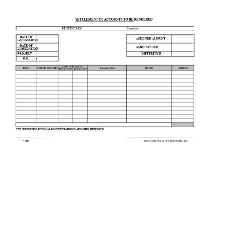 Settlement of Accounts Overview | PDF