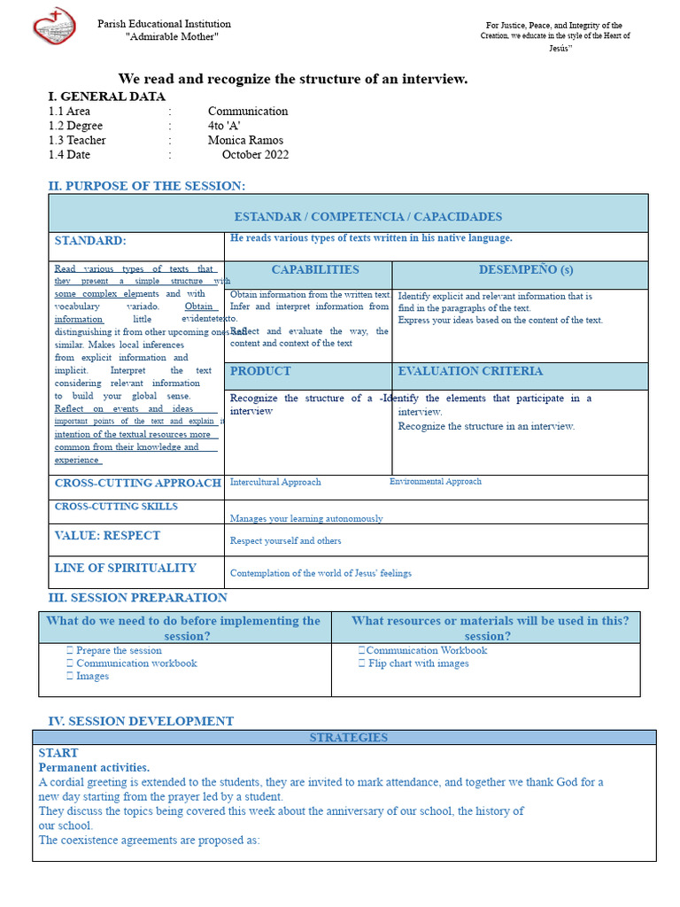 Interview Structure and Session Planning | PDF | Information | Interview