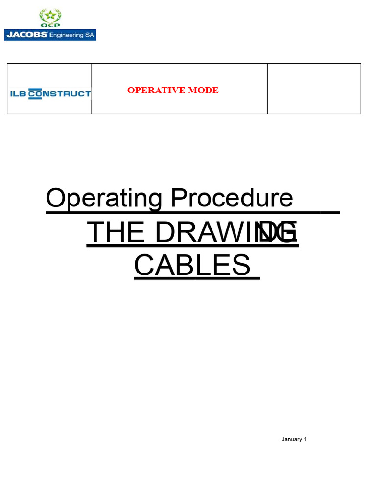 Cable Drawing Procedure | PDF | Personal Protective Equipment