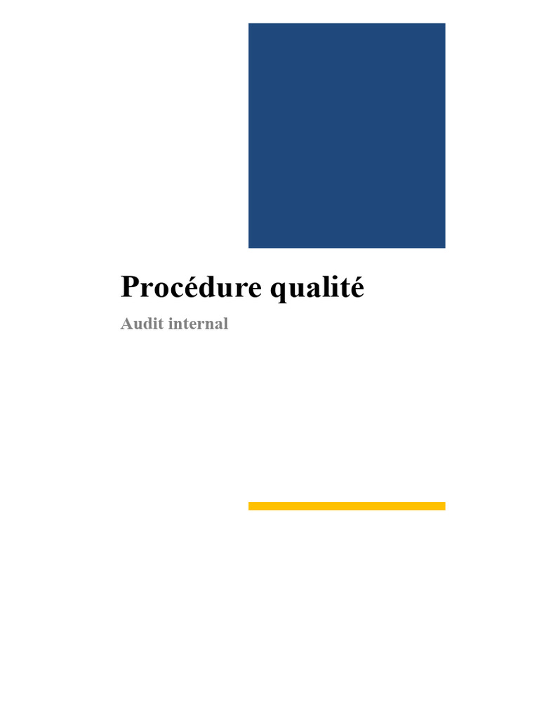 Prosedur Audit Internal | PDF