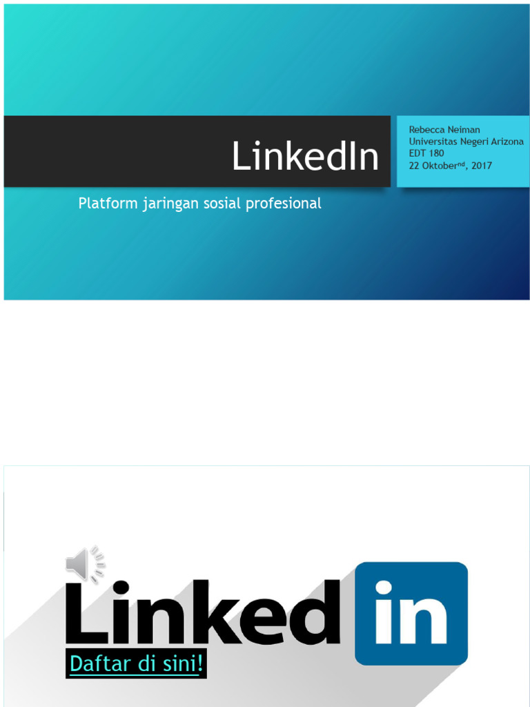 Manfaat dan Fitur LinkedIn untuk Profesional | PDF