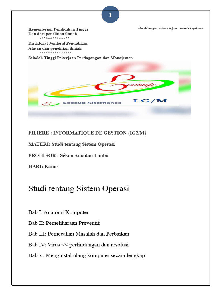 Studi Tentang Sistem Operasi | PDF