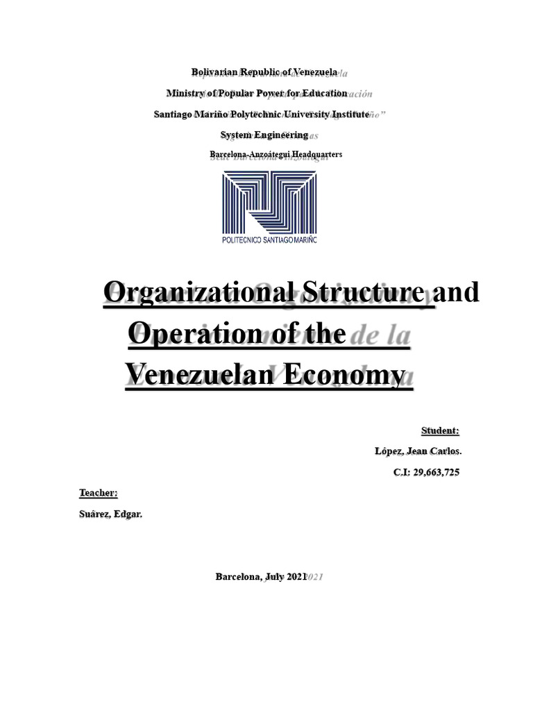 Overview of Venezuela's Economic Structure | PDF | Venezuela | Economies