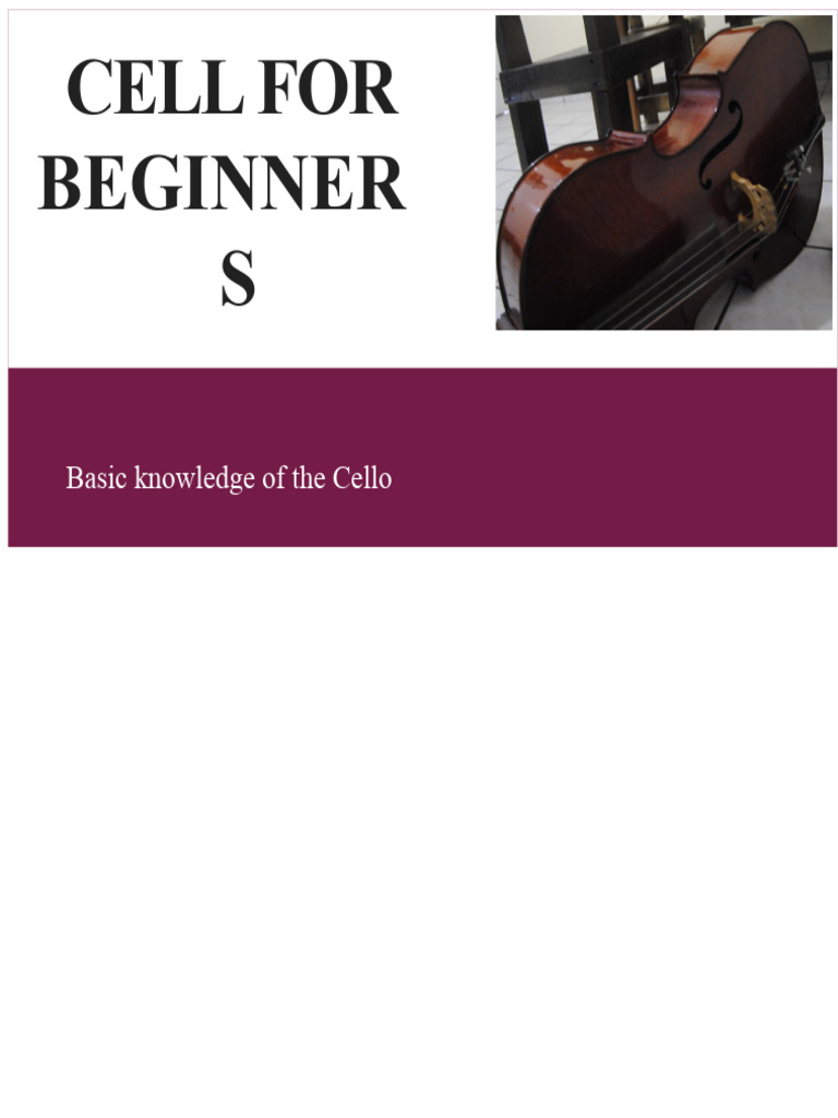 CELLO FOR BEGINNERS | PDF | Cello | Bowed Instruments
