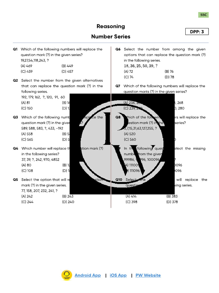 Serie de Números - DPP 03 (Inglés) | PDF