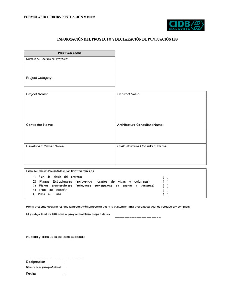 Formulario de Puntuación IBS M1/2023 | PDF