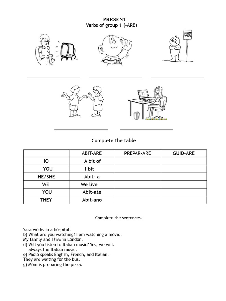 Present Indicative Regular - First Conjugation | PDF