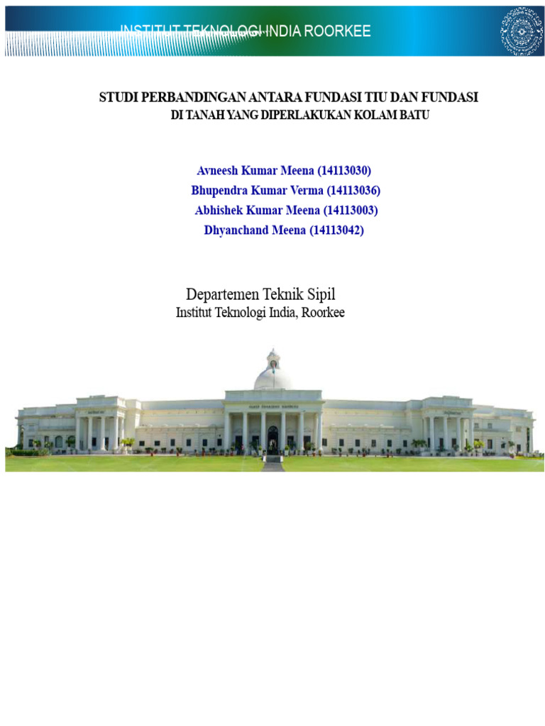 Perbandingan Kolom Batu dan Fondasi Tiang | PDF