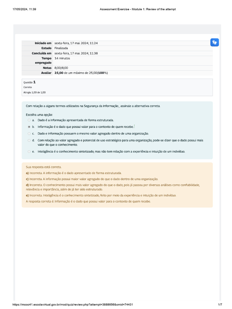 Assessment Exercise - Module 1 - Review of The Attempt | PDF