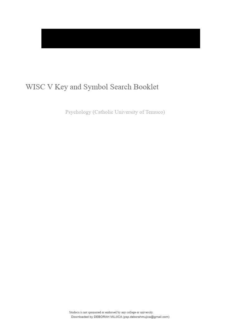WISC-V Symbol Search Guide | PDF