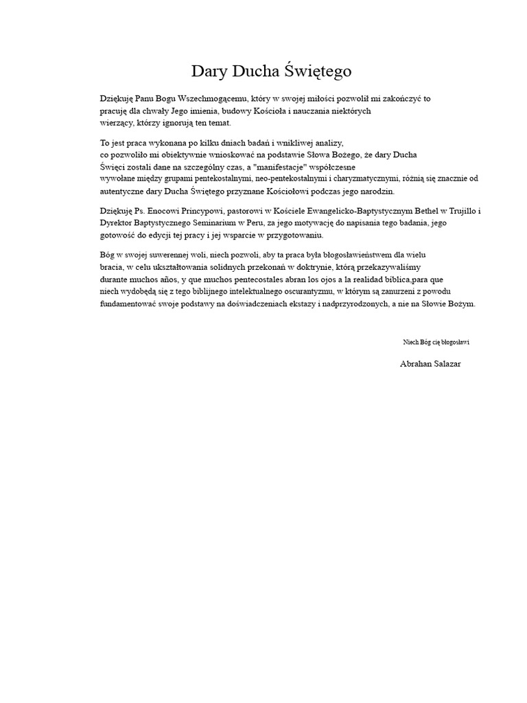 Dary Ducha Świętego | PDF