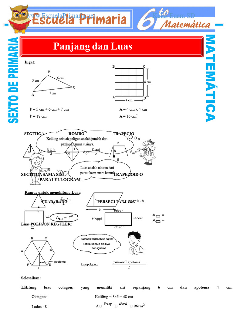 Rumus Luas dan Keliling Poligon SD | PDF