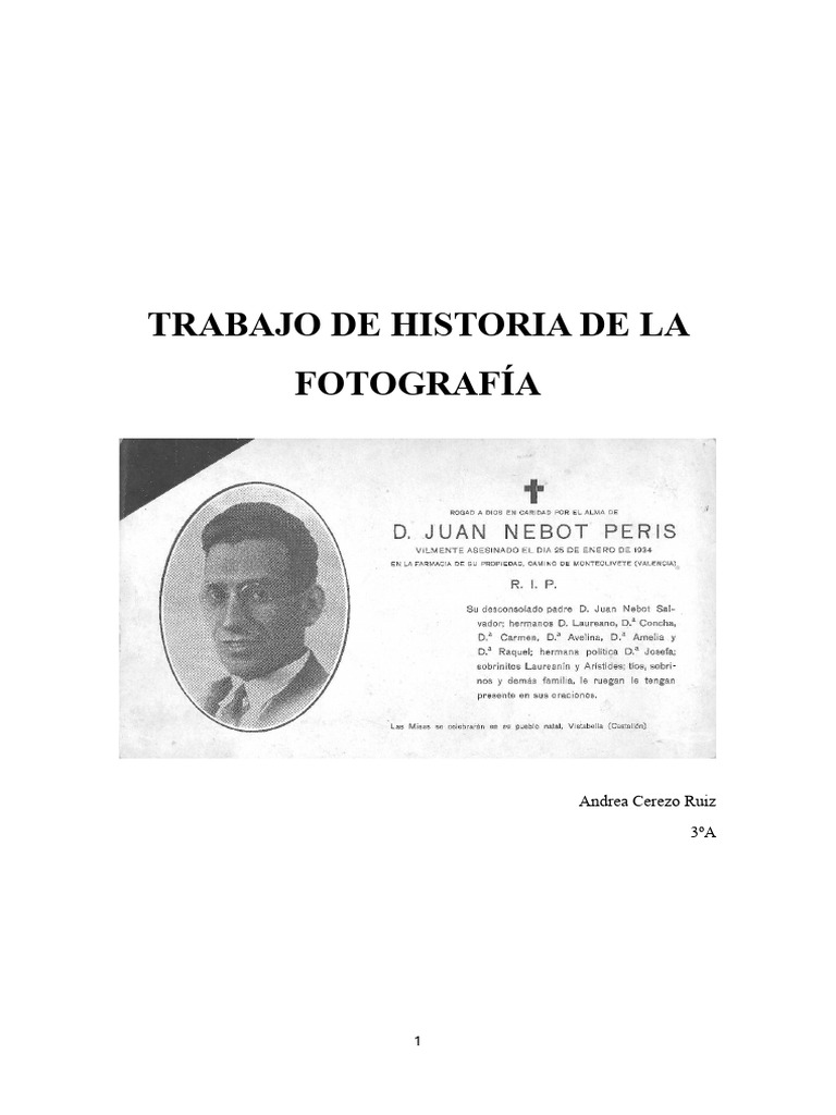 Esquela de Don Juan Nebot Peris 1934 | PDF
