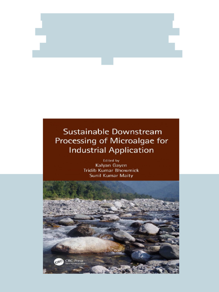 (Ebook) Sustainable Downstream Processing of Microalgae for Industrial ...