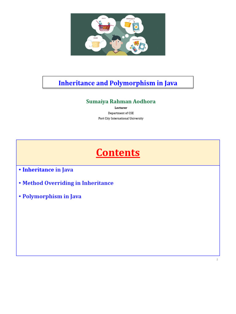 Inheritance and Polymorphism in Java | PDF | Inheritance (Object Oriented Programming) | Class ...