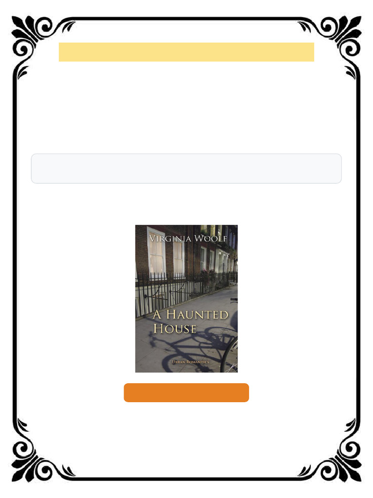 A Haunted House Virginia Woolf latest pdf 2025 | PDF