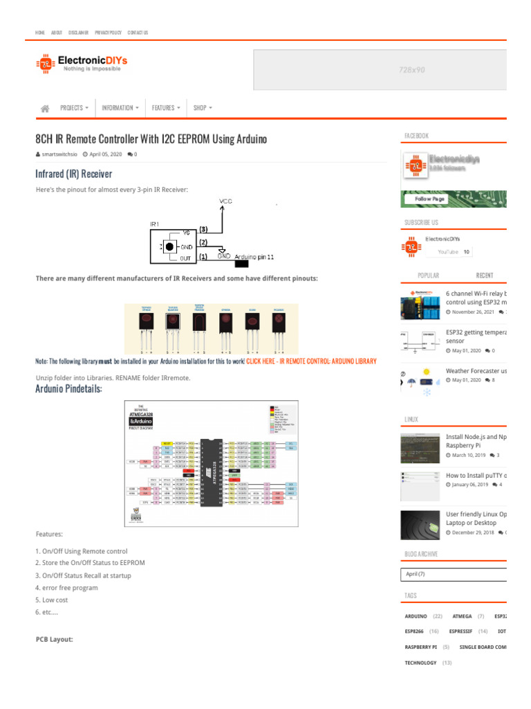8-Channel IR Remote Controller Guide | PDF | Arduino | Computer Engineering