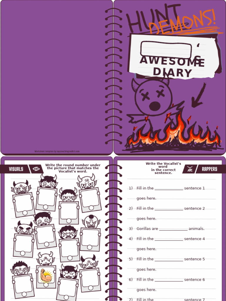 E-Pop Demon Hunters Worksheet | PDF