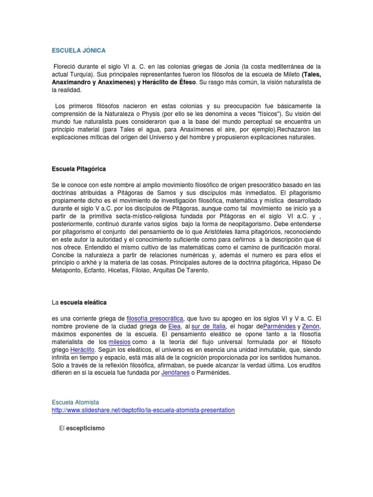 ESCUELA Filosofica | PDF | Epistemología | Metafísica