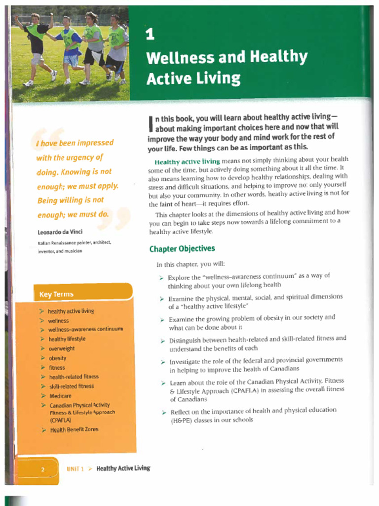 2 Wellness and Healthy Active Living Intro | PDF