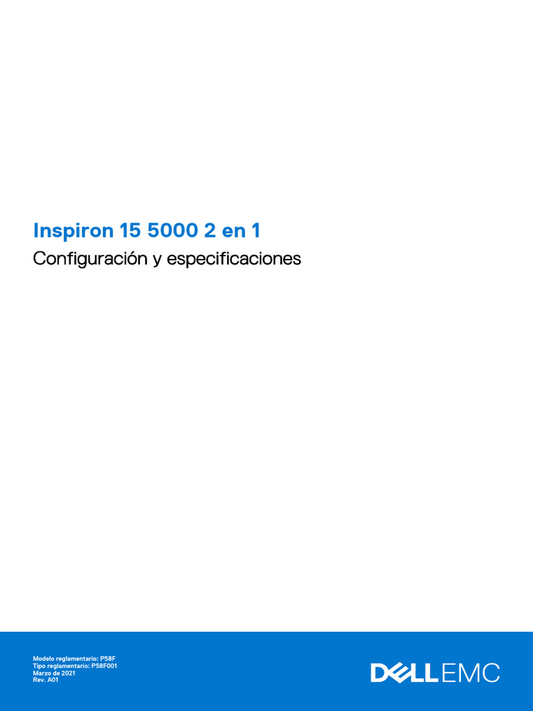 Inspiron 15 5578 2 in 1 Laptop Setup Guide Es MX | PDF | Windows 10 ...