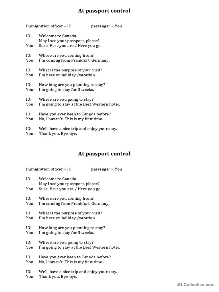 At Passport Control_immigration | PDF