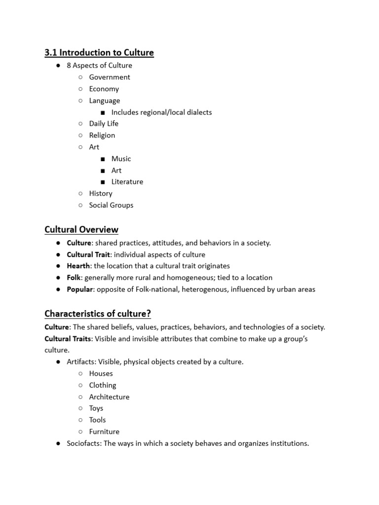 APHUG Unit 3 Notes | PDF