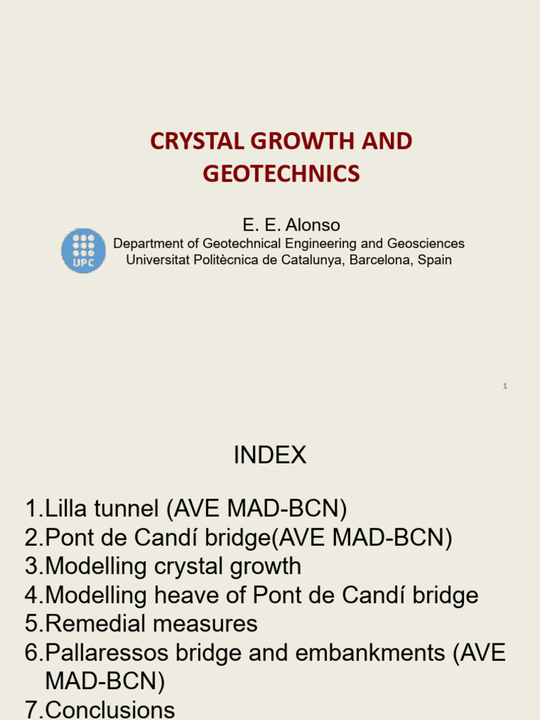 Crystal Growth - Geomec - Croce - Lecture - Alonso | PDF | Gypsum ...