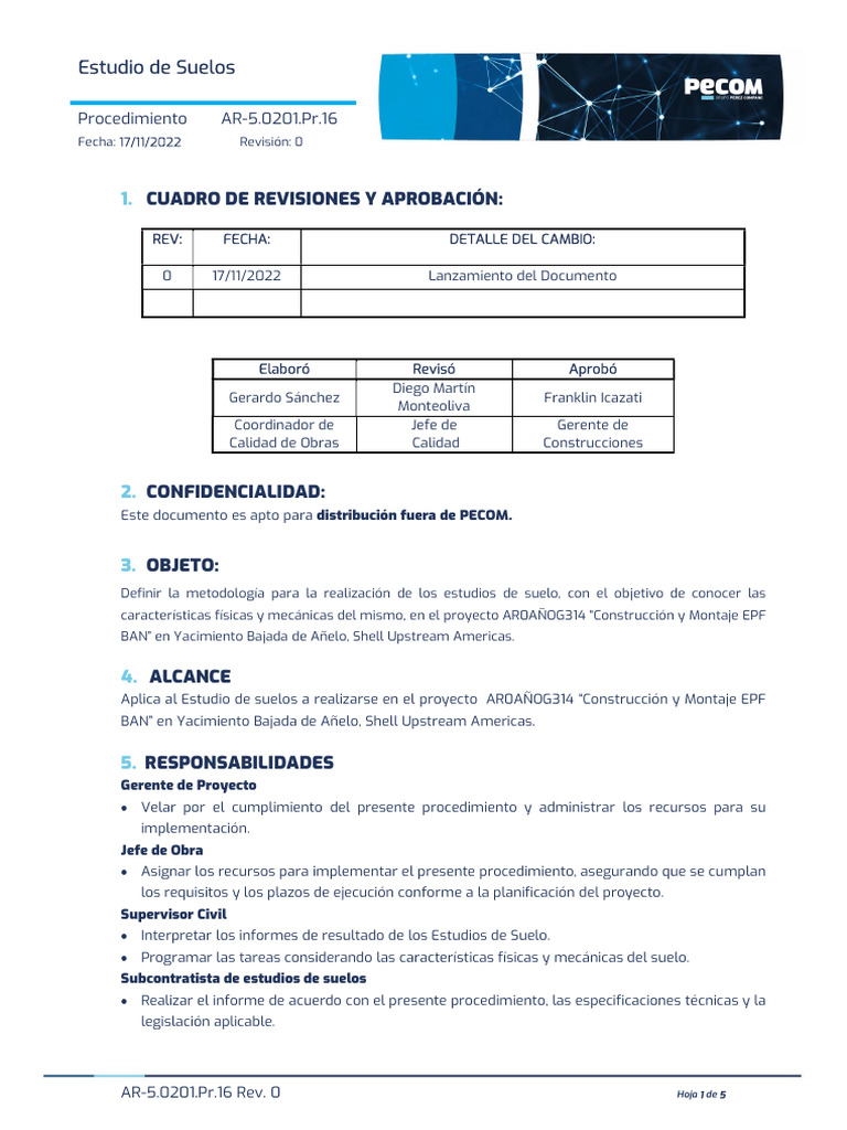 AR-5.0201.Pr16 - Rev 0 Estudio de Suelo. | PDF | Plasticidad (Física)