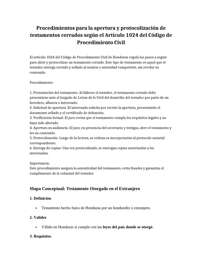 Procedimientos Testamentos Maholy Rodas | PDF | Ley común | Justicia