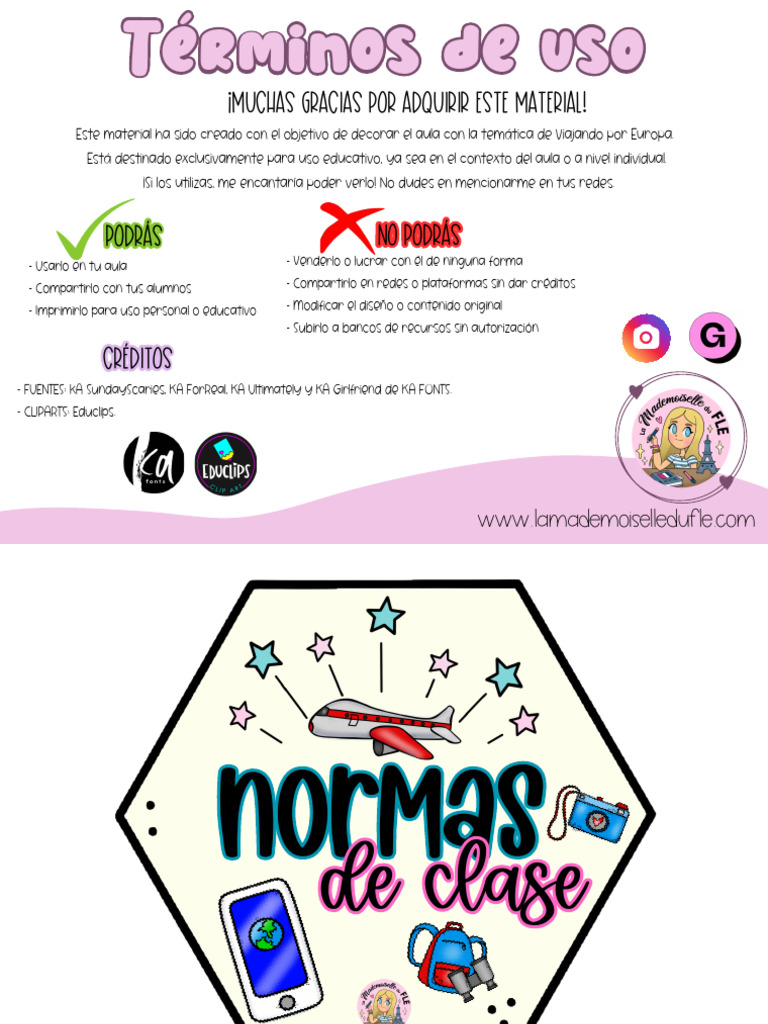 Normas de Clase - Viajado Por Europa | PDF | Salón de clases